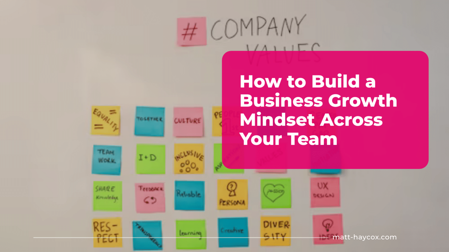 How to Build a Business Growth Mindset Across Your Team - Matt Haycox ...