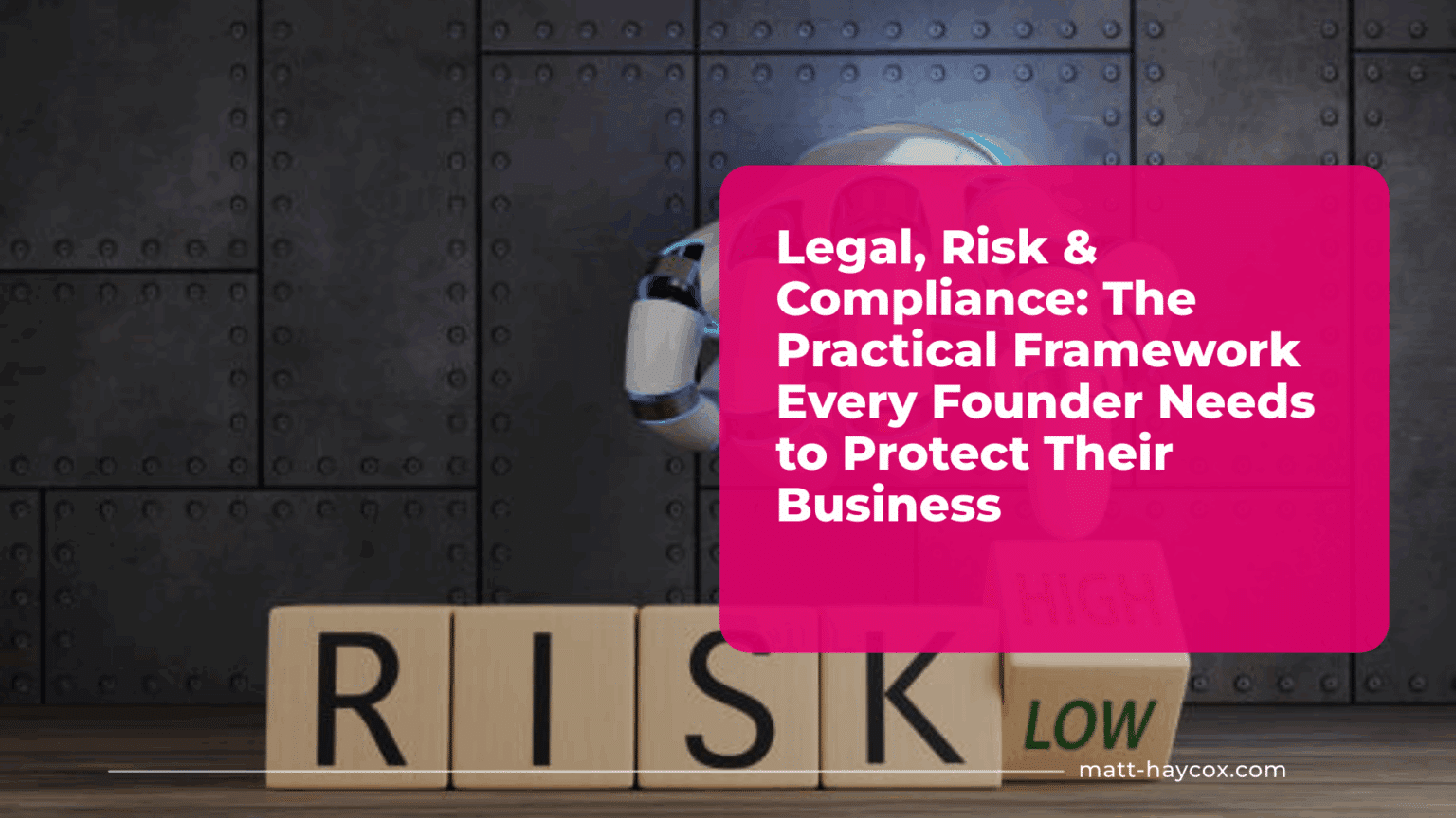 Legal, Risk & Compliance: The Practical Framework Every Founder Needs ...