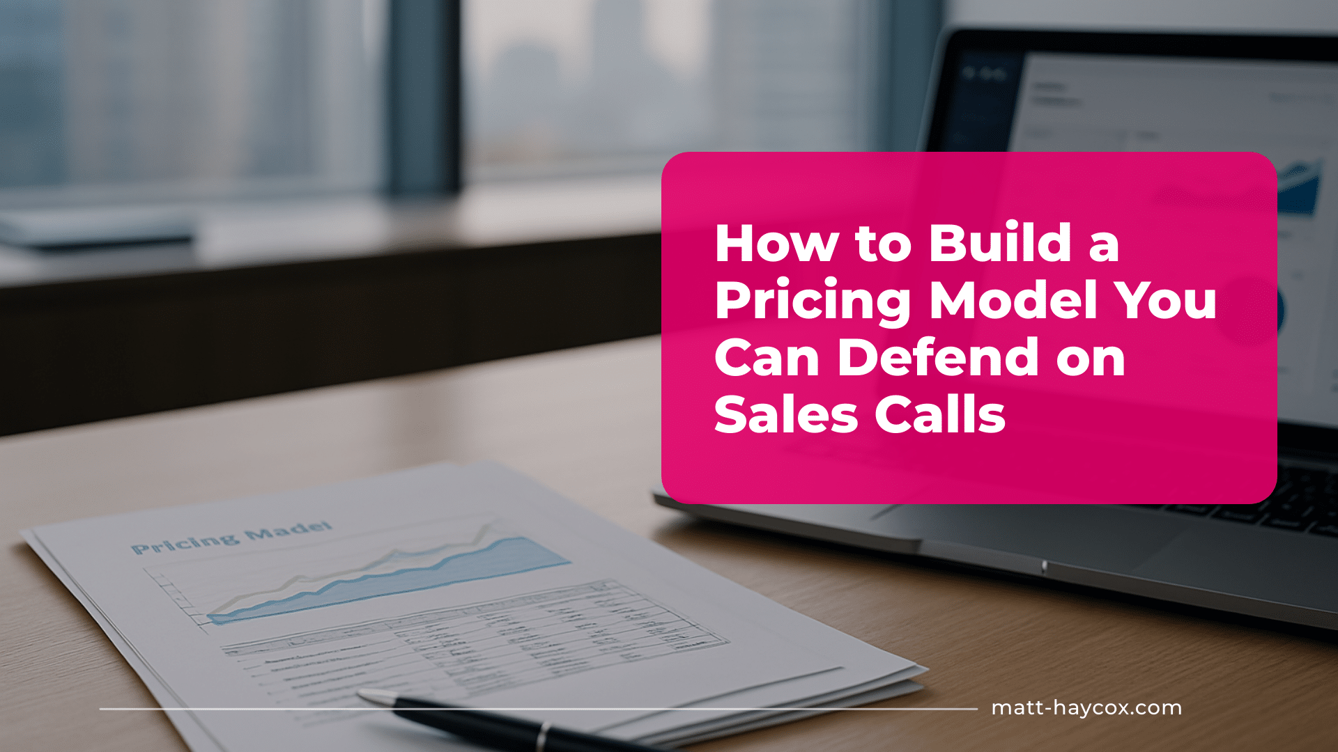 How to Build a Pricing Model You Can Defend on Sales Calls - Matt ...