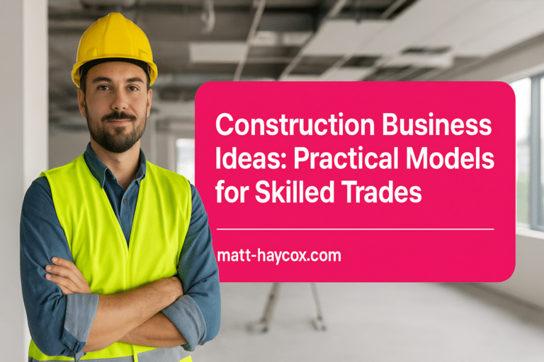 Construction Business Ideas: Practical Models for Skilled Trades - Matt ...