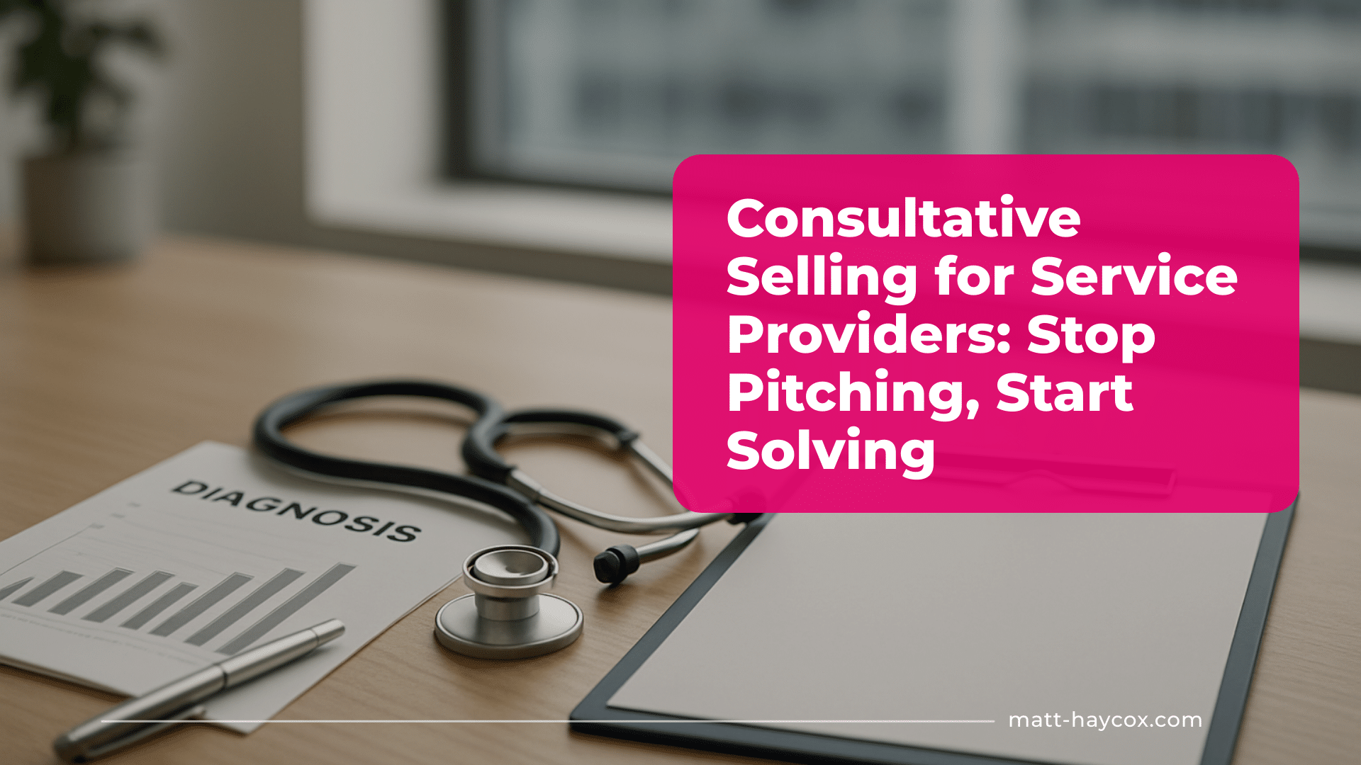 Consultative Selling for Service Providers: Stop Pitching, Start Solving - Matt Haycox ...